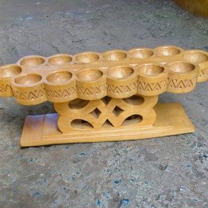 Stool Mancala Board Game, African Mancala Board Game, Adinkra Symbol ...