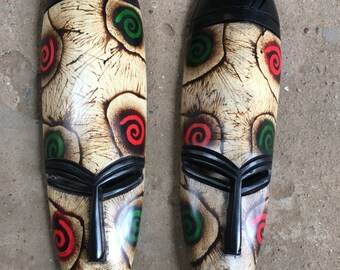 African Mask for Wall Wall Hanging Wooden Mask Wall Art - Etsy