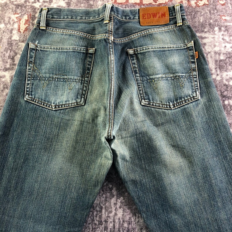 Vintage Blue Wash Edwin 505X Selvedge Jeans 32x31, Vintage Edwin Jeans ...