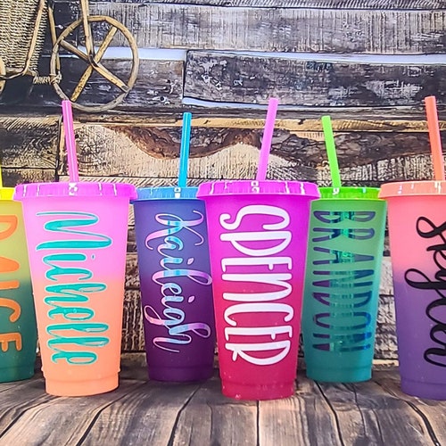24oz Personalized Color Changing Cups | Etsy