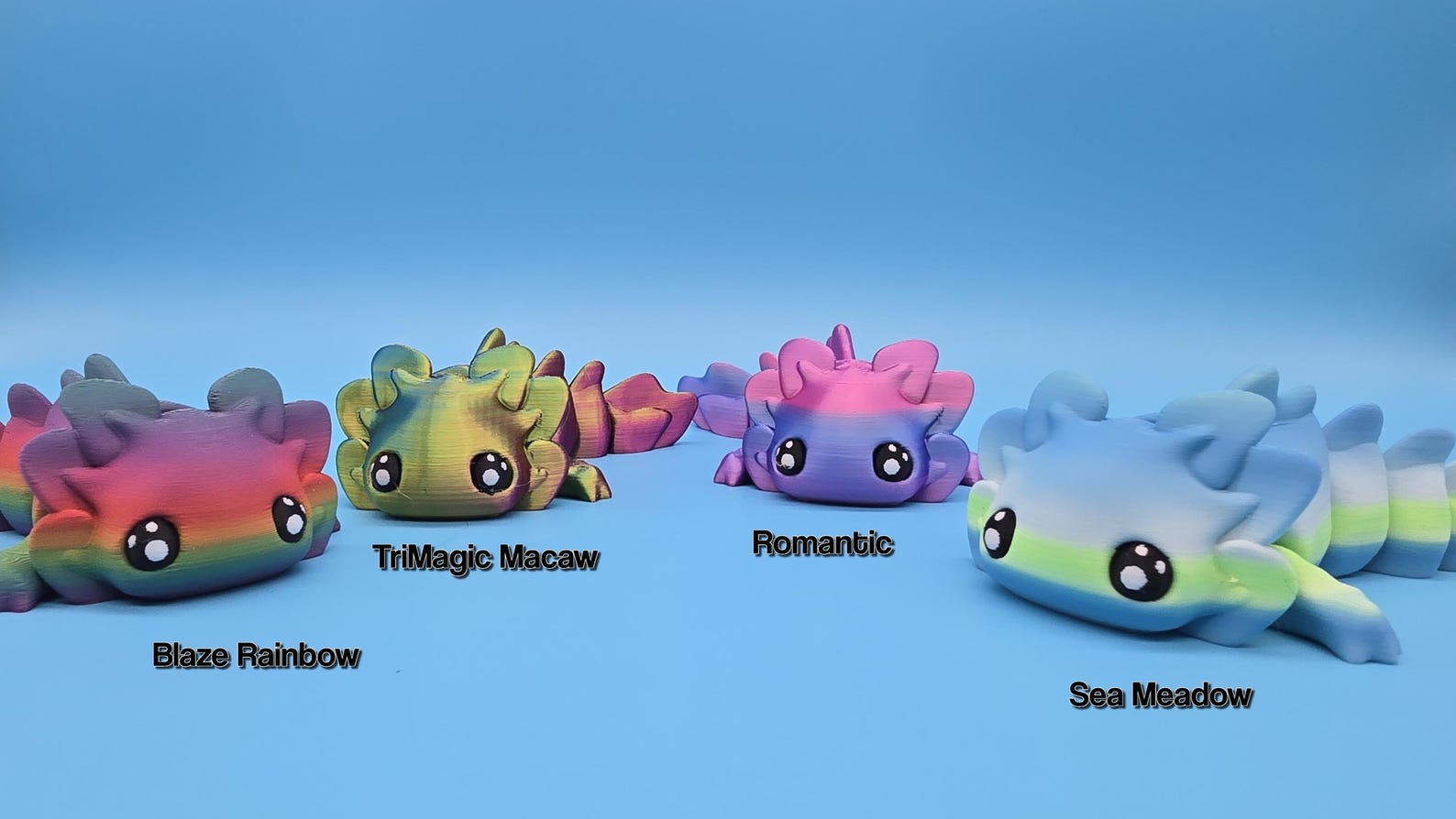 Tadpole Axolotl - 3d Printed Articulated Fidget - Lots of Colors ...