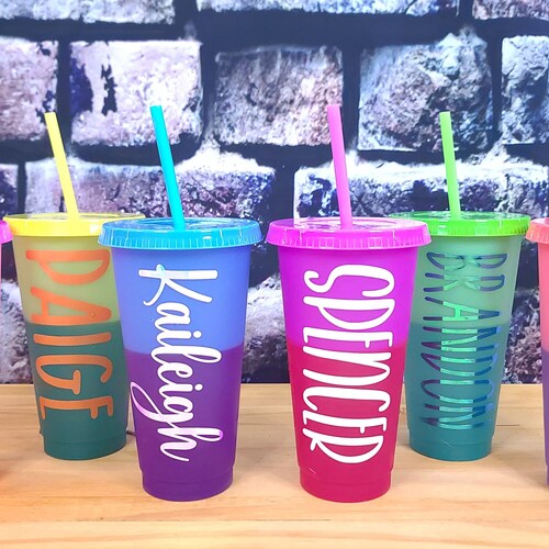 24oz Personalized Color Changing Cups - Etsy