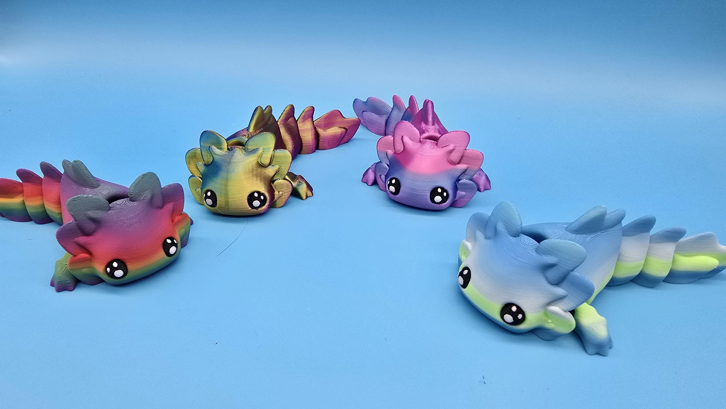 Tadpole Axolotl - 3d Printed Articulated Fidget - Lots of Colors ...