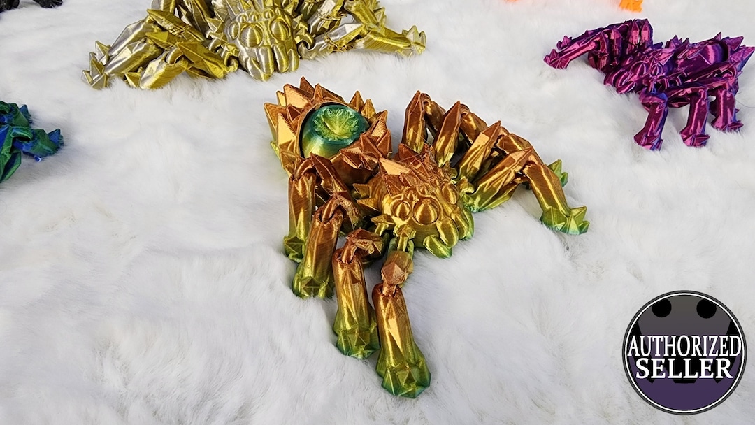 Articulating Spider - Fidget Spinning Eye - 3 Sizes & 80+ Colors ...