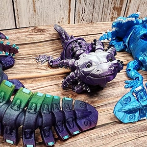 Articulated Robot Axolotl - Robolotl - 3 Styles & 80+ Colors - Flexible ...