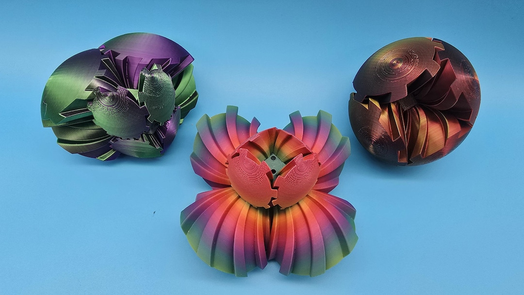 Curved Gear Ball - Hottest Colors - Addicting Articulated Sensory Toy ...