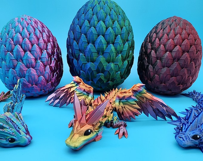 Detailed Baby Dragons - Articulated Dragon W/ Colored Eyes - 15 ...