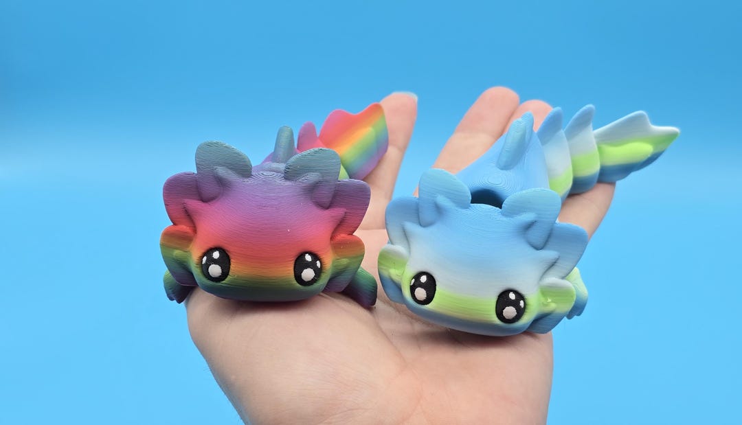 Tadpole Axolotl - 3d Printed Articulated Fidget - Lots of Colors ...