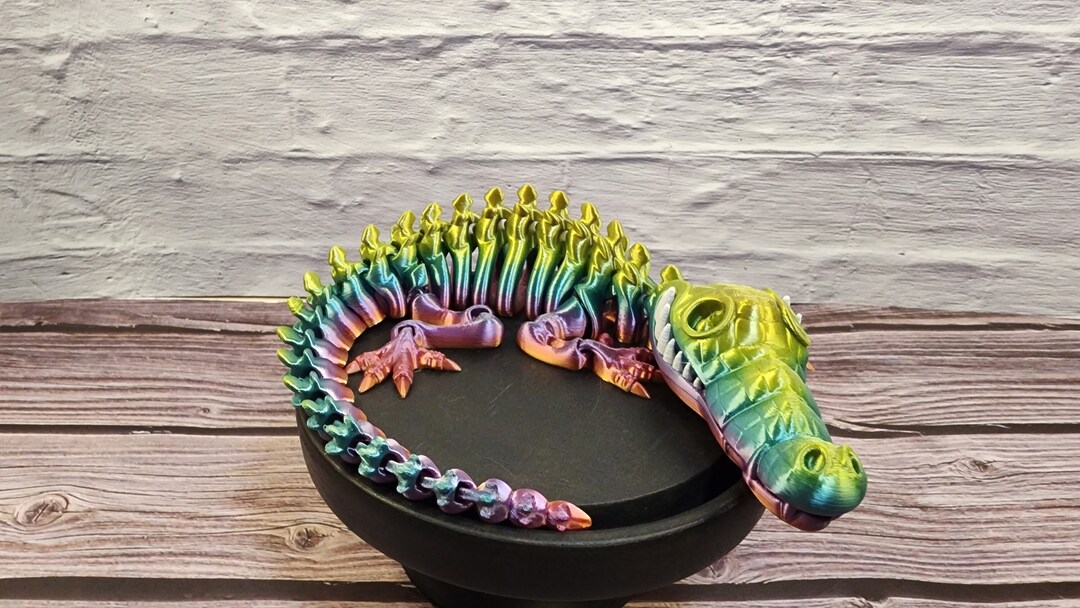 Skeleton Crocodile Fidget 3 Sizes & Lots of Colors Articulated Sensory ...