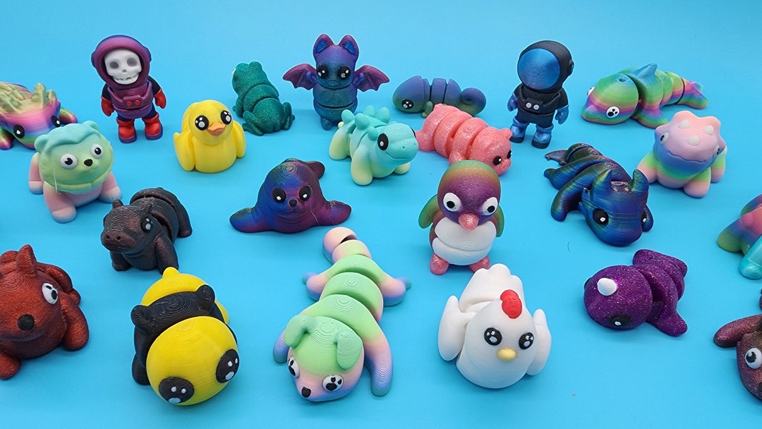 Mystery Animal Packs - Packs of 5 to 50 - 3D Printed Articulated ...
