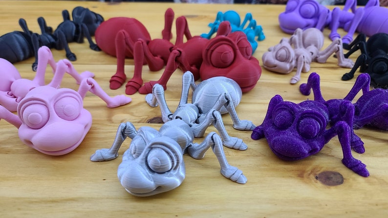 Magic Articulated Ant 5 Sizes & 60 Colors Flexible Fidget - Etsy