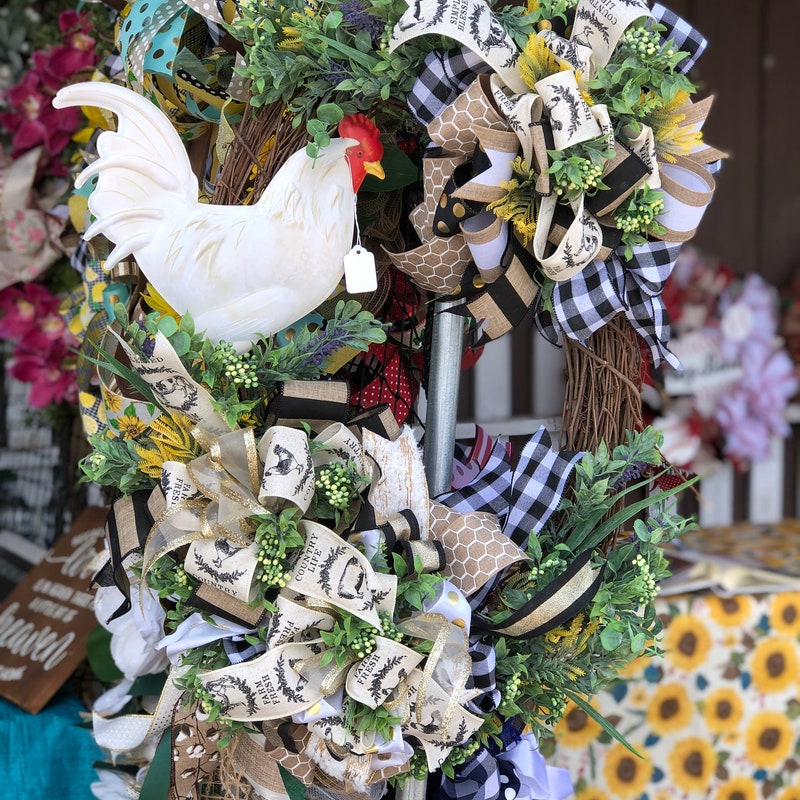 Rooster Wreath - Etsy