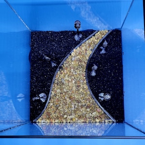 Seescape™ pathway Gravel, Divider, and Lamp Post Decor Kit Fish Tank ...