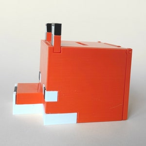 Minecraft Fox Money Bank | 3D Print Piggy Bank, Desk Accessories ...