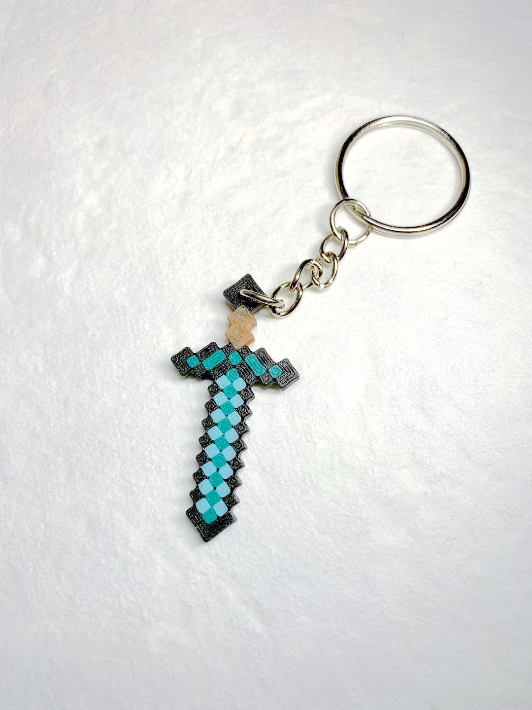 Minecraft Sword Keychain Diamond | 3D Print Accessories, Gaming ...