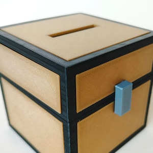 Minecraft Chest Money Bank | 3D Print Piggy Bank, Unique Penny Bank ...