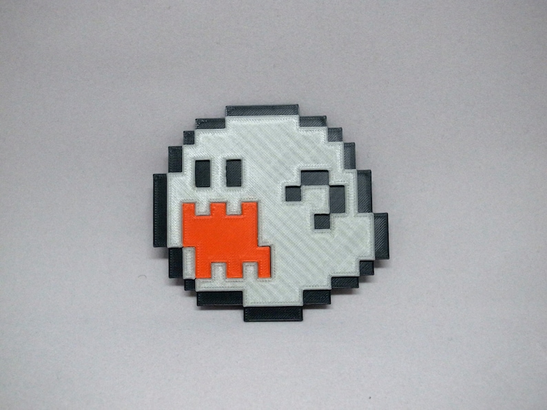 Super Mario Pixel Art Coaster glow-in-the-dark Neon - Etsy