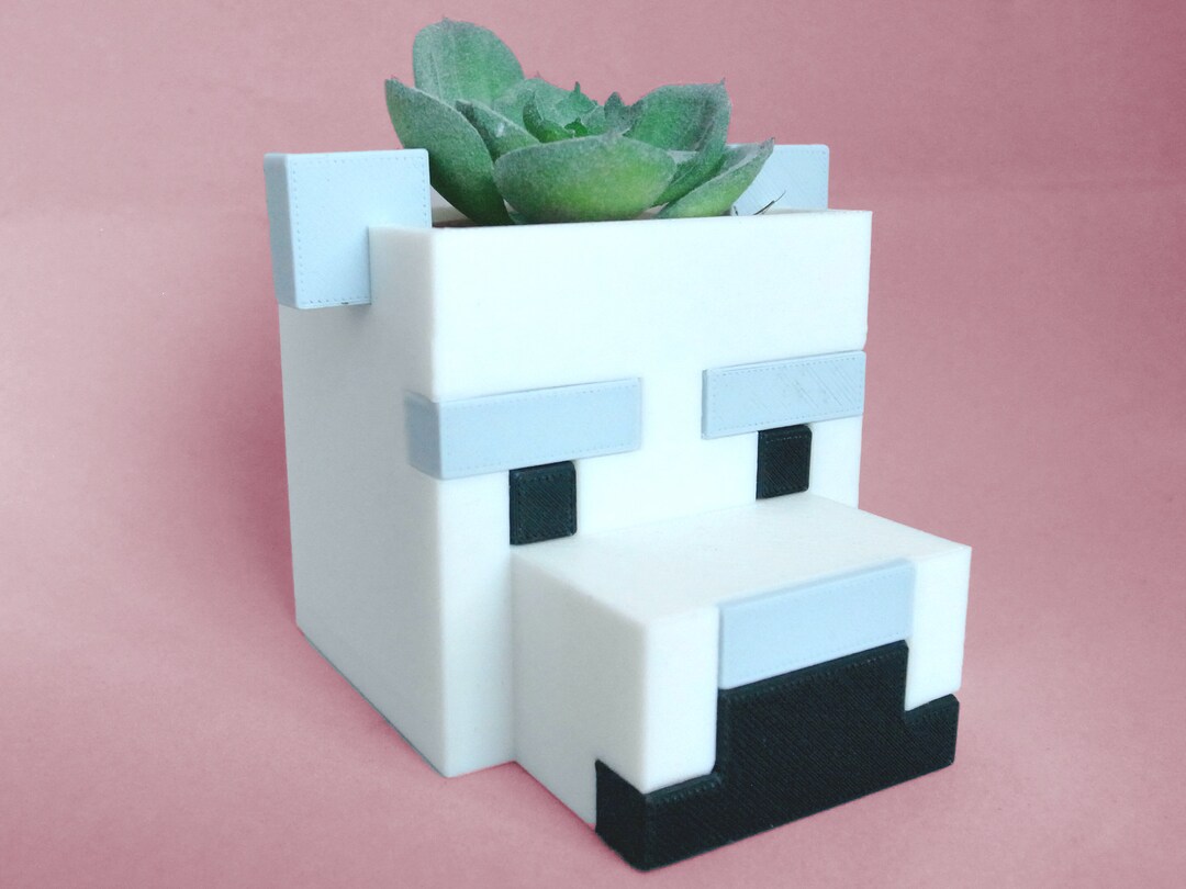 Minecraft Polar Bear Planter 3D Printed Plant Pot/eisbär Blumentopf ...