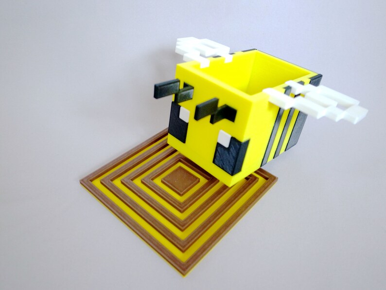 Minecraft Bee 3D Print Planter Cute Plant Pot Drainage - Etsy