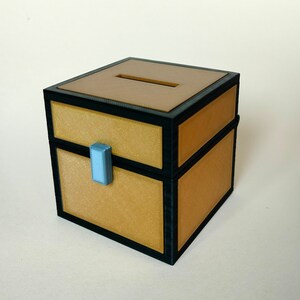Minecraft Chest Money Bank | 3D Print Piggy Bank, Unique Penny Bank ...