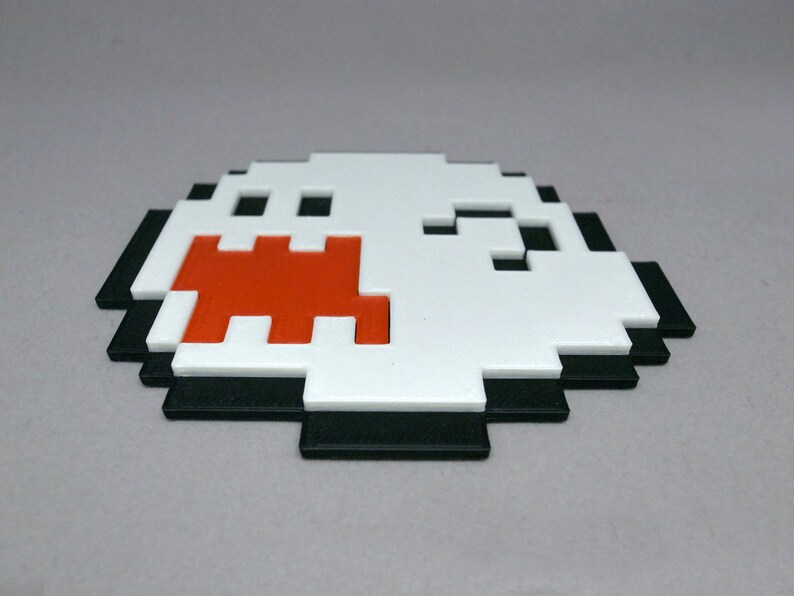 Super Mario Pixel Art Coaster ghost/geist Boo 3D | Etsy