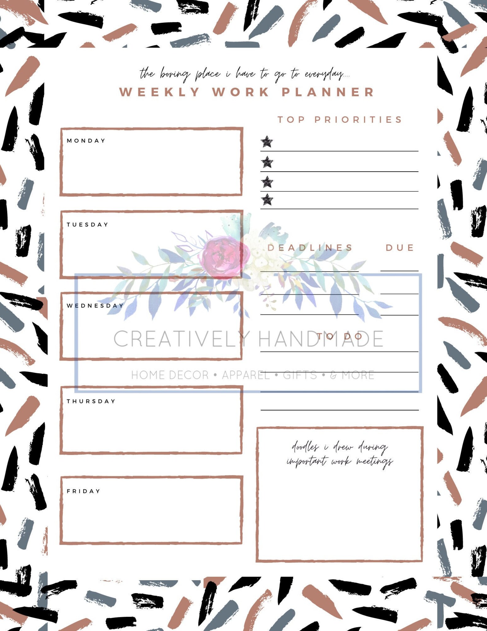 weekly-work-printable-funny-to-do-list-adult-planner-pages-etsy