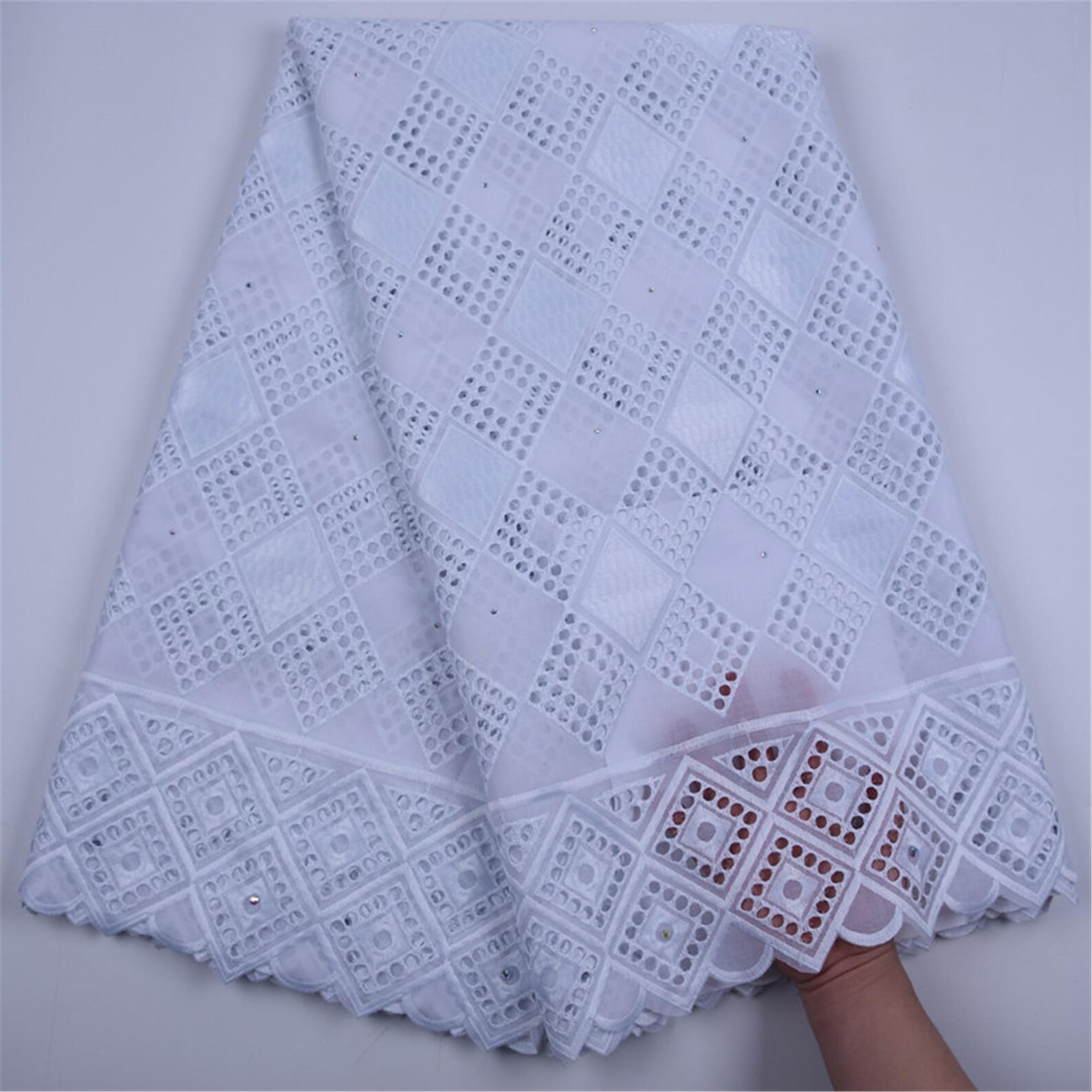 Premium Cotton African Dry Lace Fabric - High-quality Swiss Voile With ...