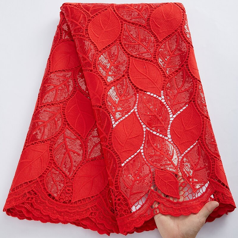 High End Beaded Guipure Cord Lace Fabric With Glittering Sequins ...