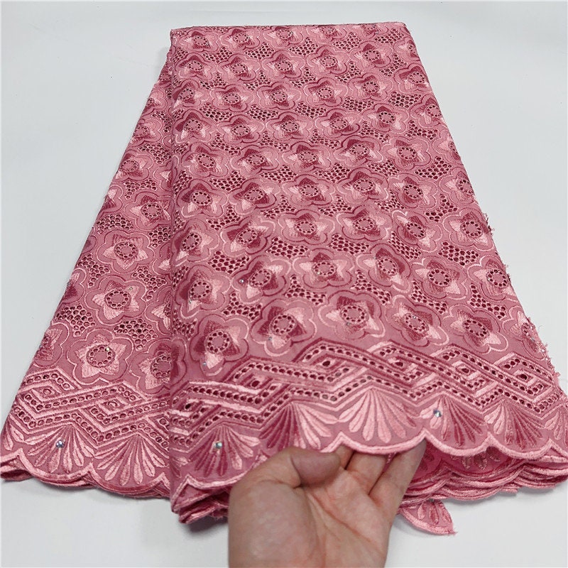 High-end African Cotton Voile Lace With Heavy Beaded Embroidery - 5 ...