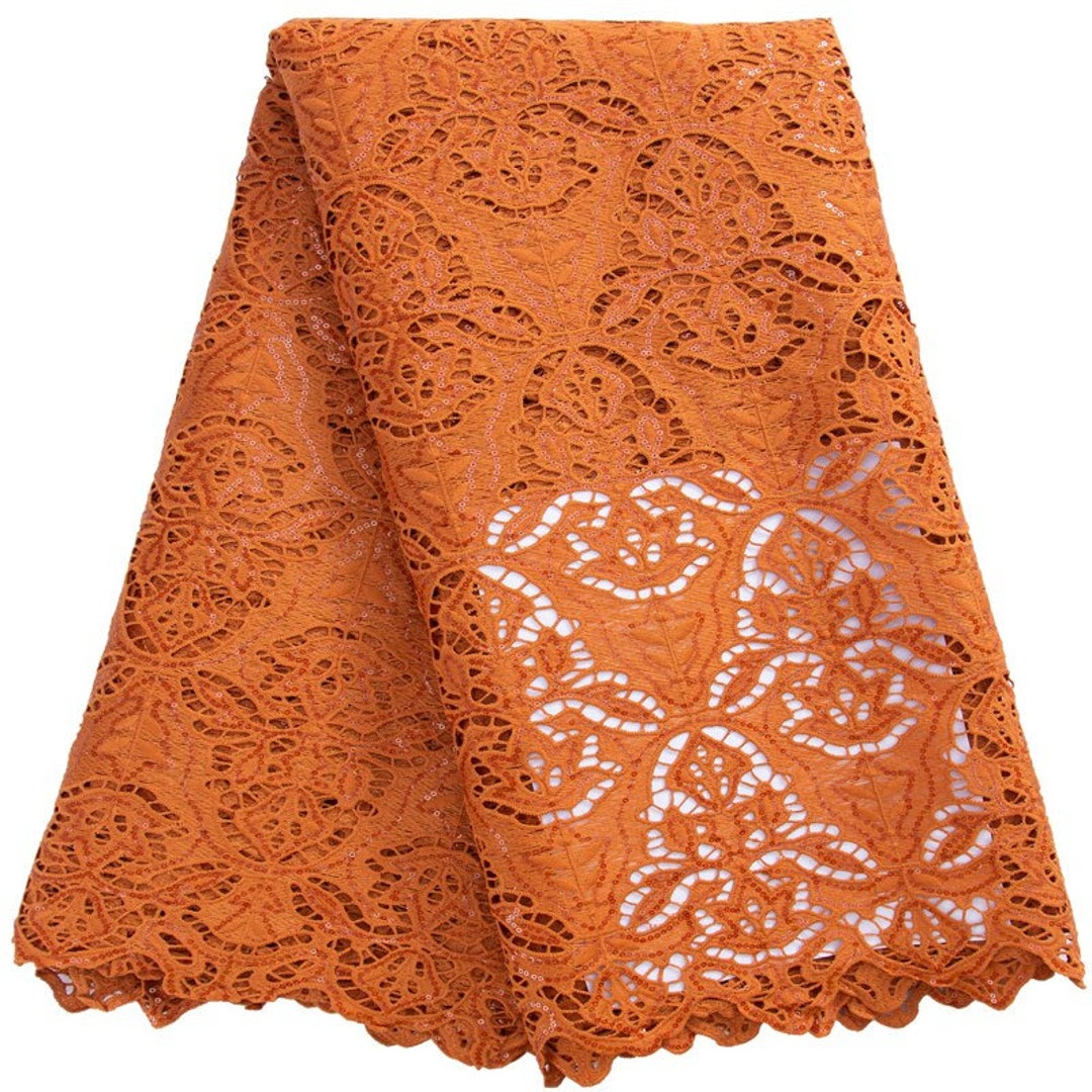 Fantastic Nigerian Lace Fabric for Women African Guipure Sequins Lace ...