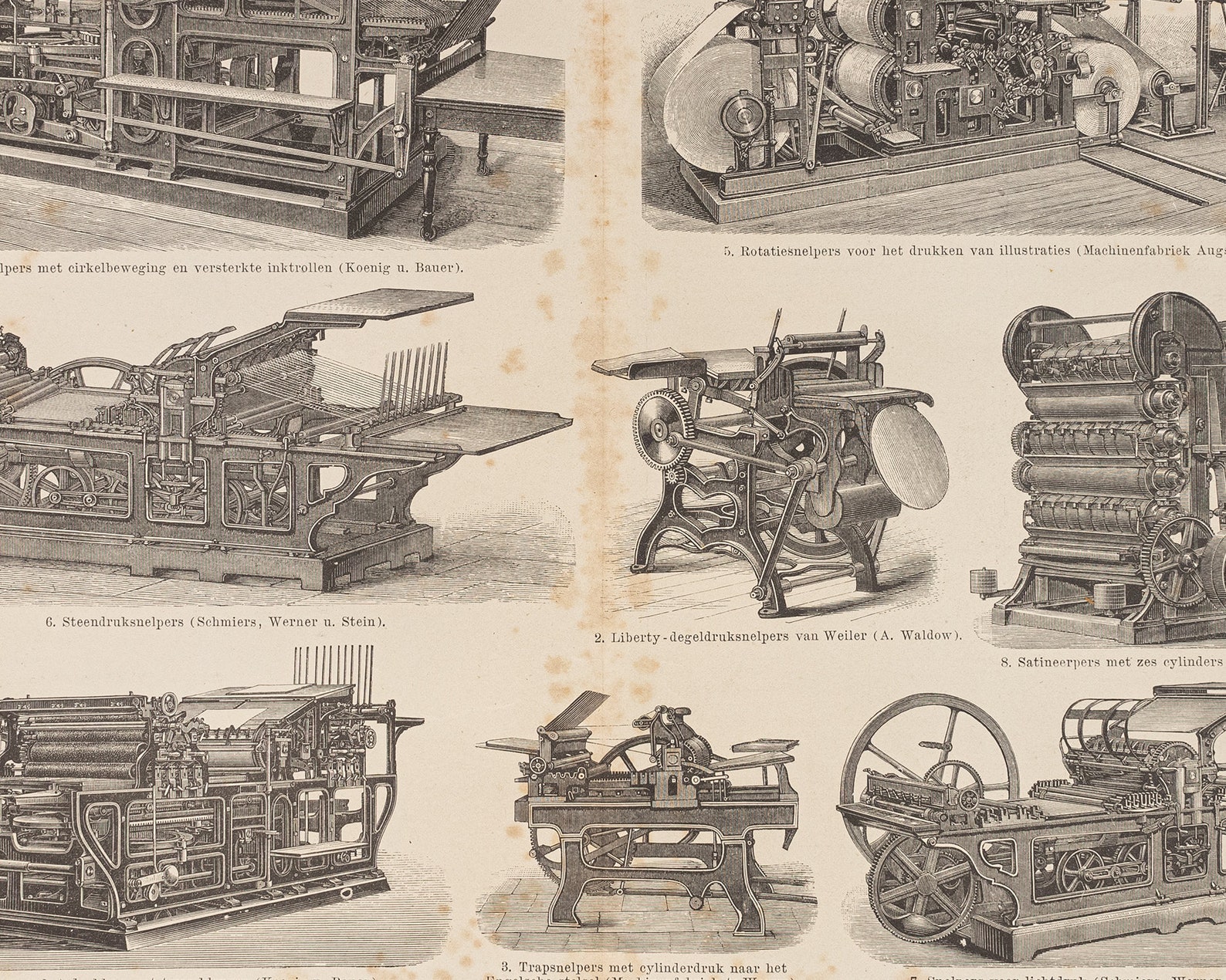 Original print of Lithography machines 1884 antique lithograph | Etsy