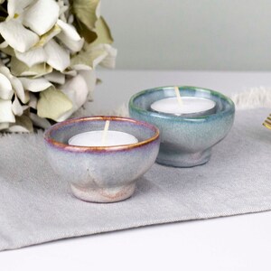 Handmade Ceramic Tea Light Candle Holder Available in 11 Glazes ...