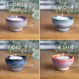Handmade Ceramic Tea Light Candle Holder Available in 11 Glazes ...