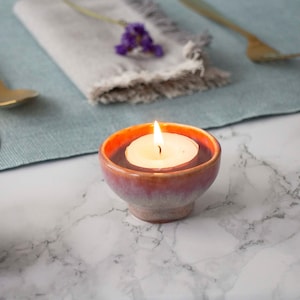 Handmade Ceramic Tea Light Candle Holder Available in 11 Glazes ...