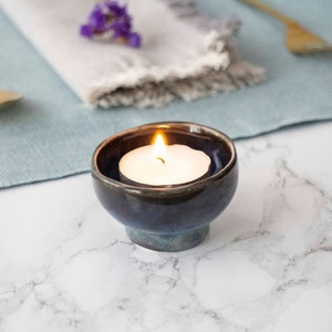 Handmade Ceramic Tealight Holder | Small Pottery Tea Light Candle ...