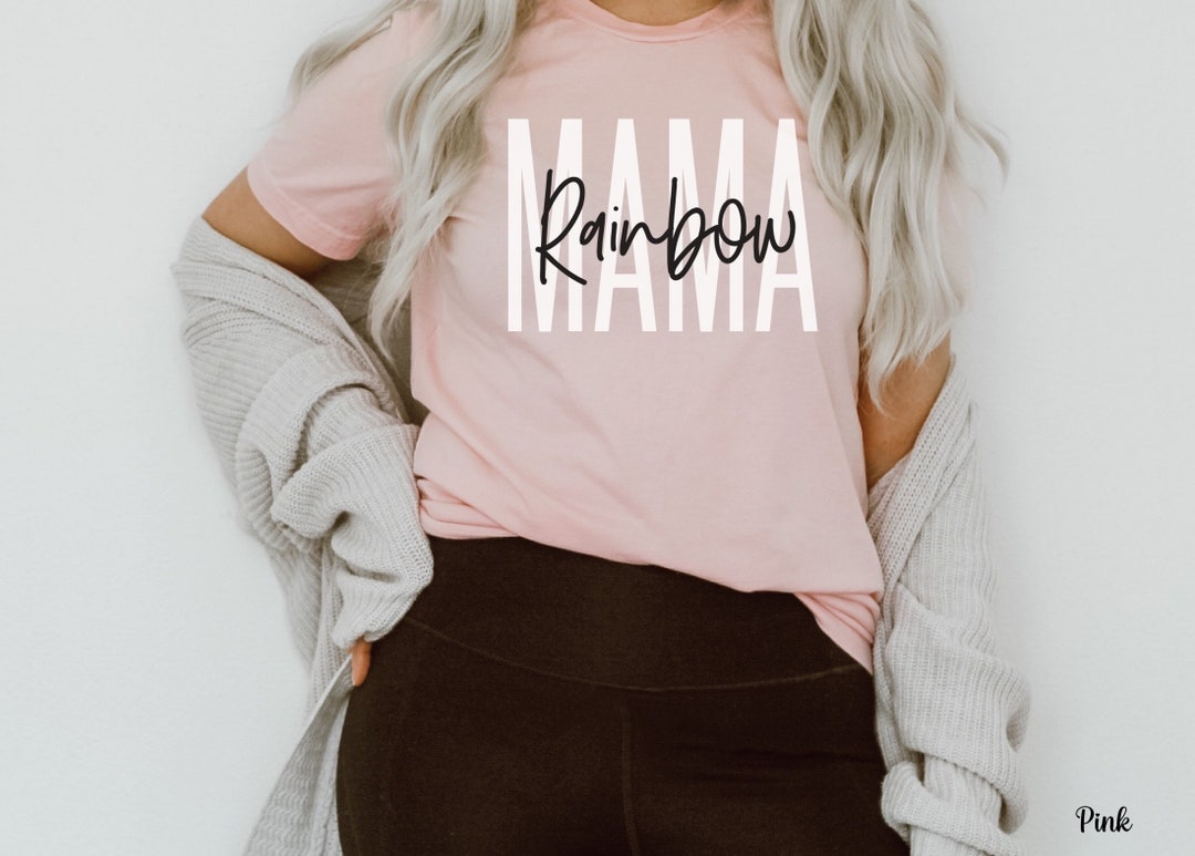 Rainbow Mama T-shirt, Rainbow Mom Shirt, Rainbow Mama Tee, Cute Mom ...