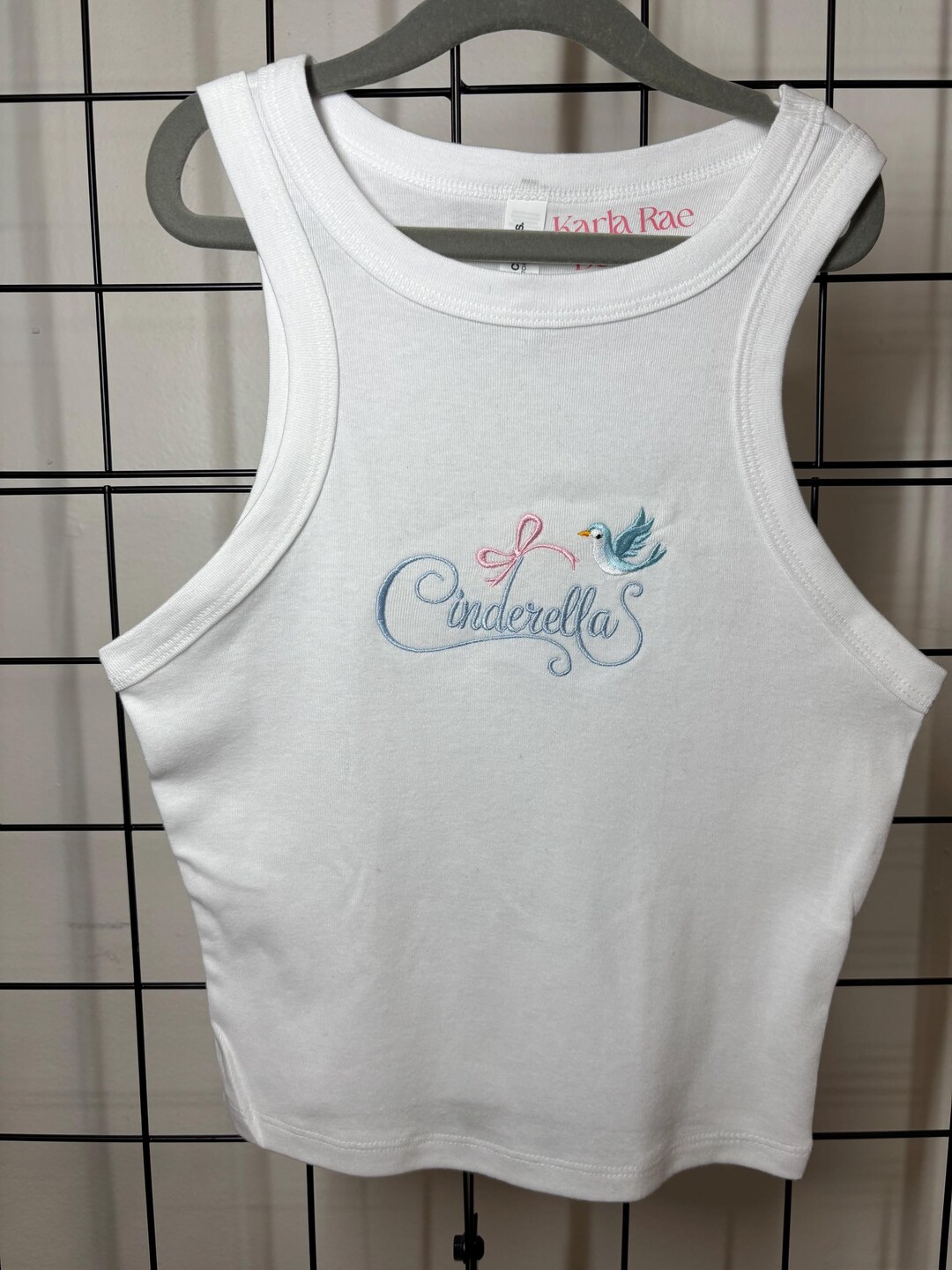 Cinderella Inspired Micro Tank Top, Embroidered Disney Princess Top ...