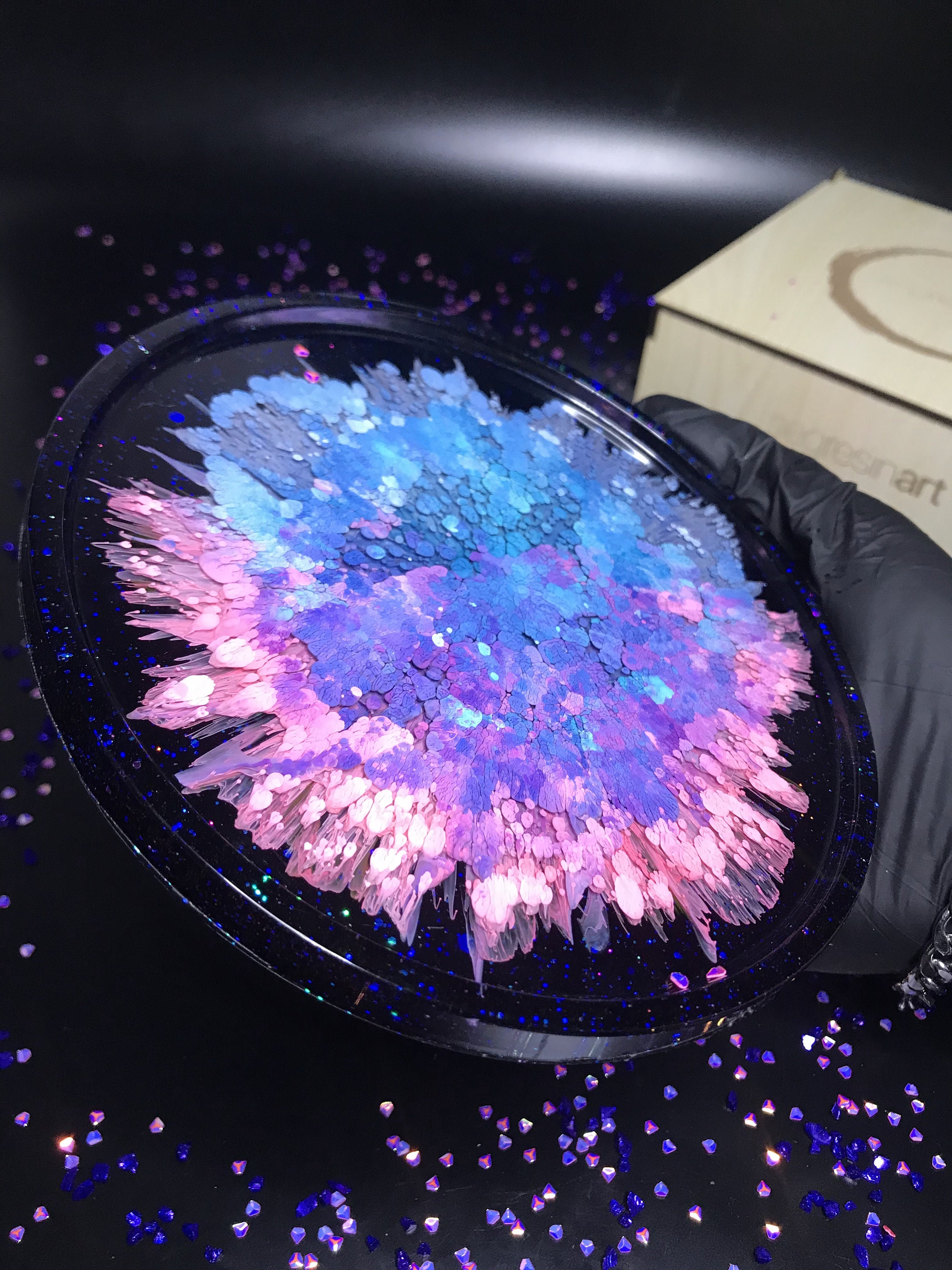 Cosmos Epoxy Grinder SET, Resin Grinder, Tobacco Tray, Epoxy Handmade ...