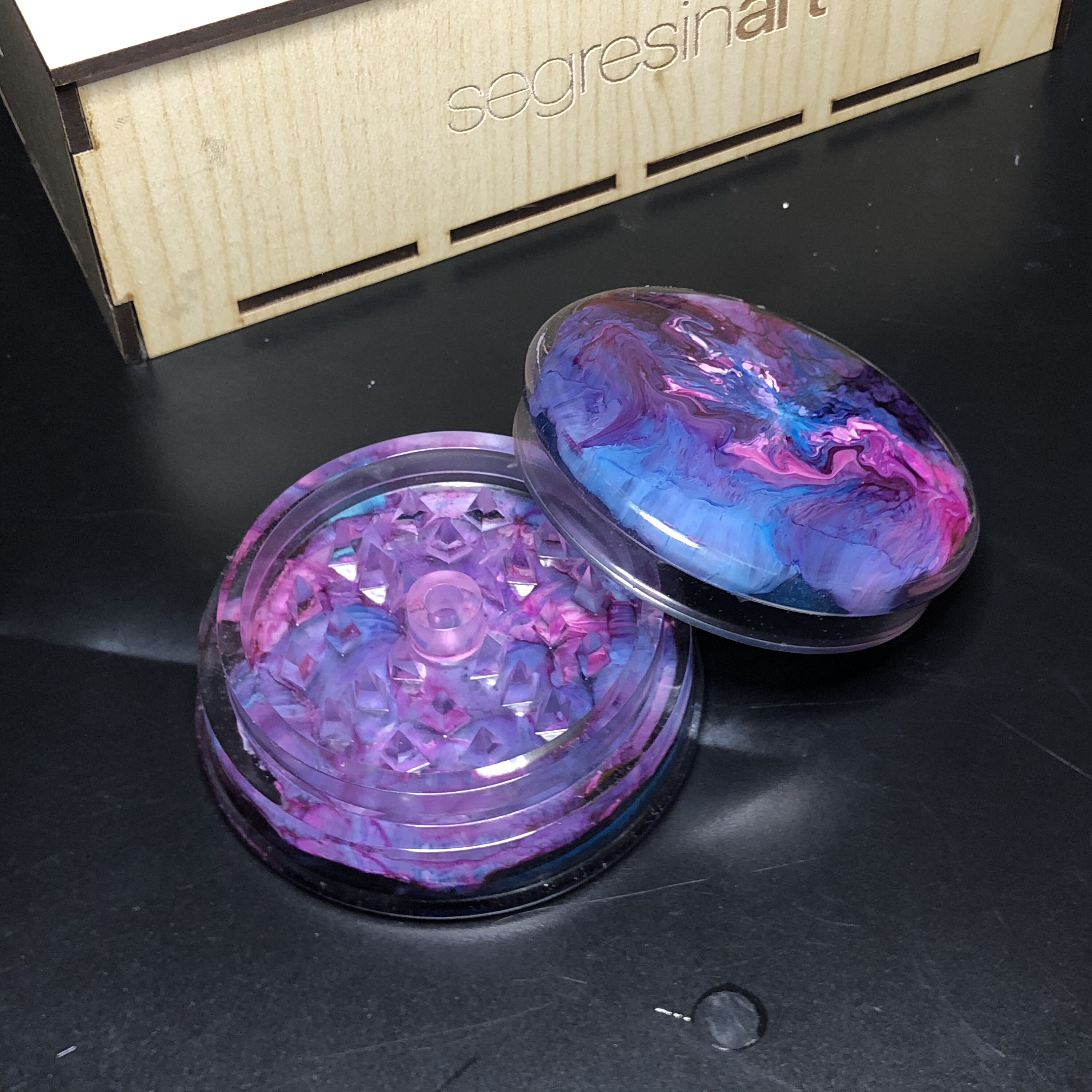 Cloudly Resin Grinder, Epoxy Grinder, Tobacco Tray, Green Handmade ...