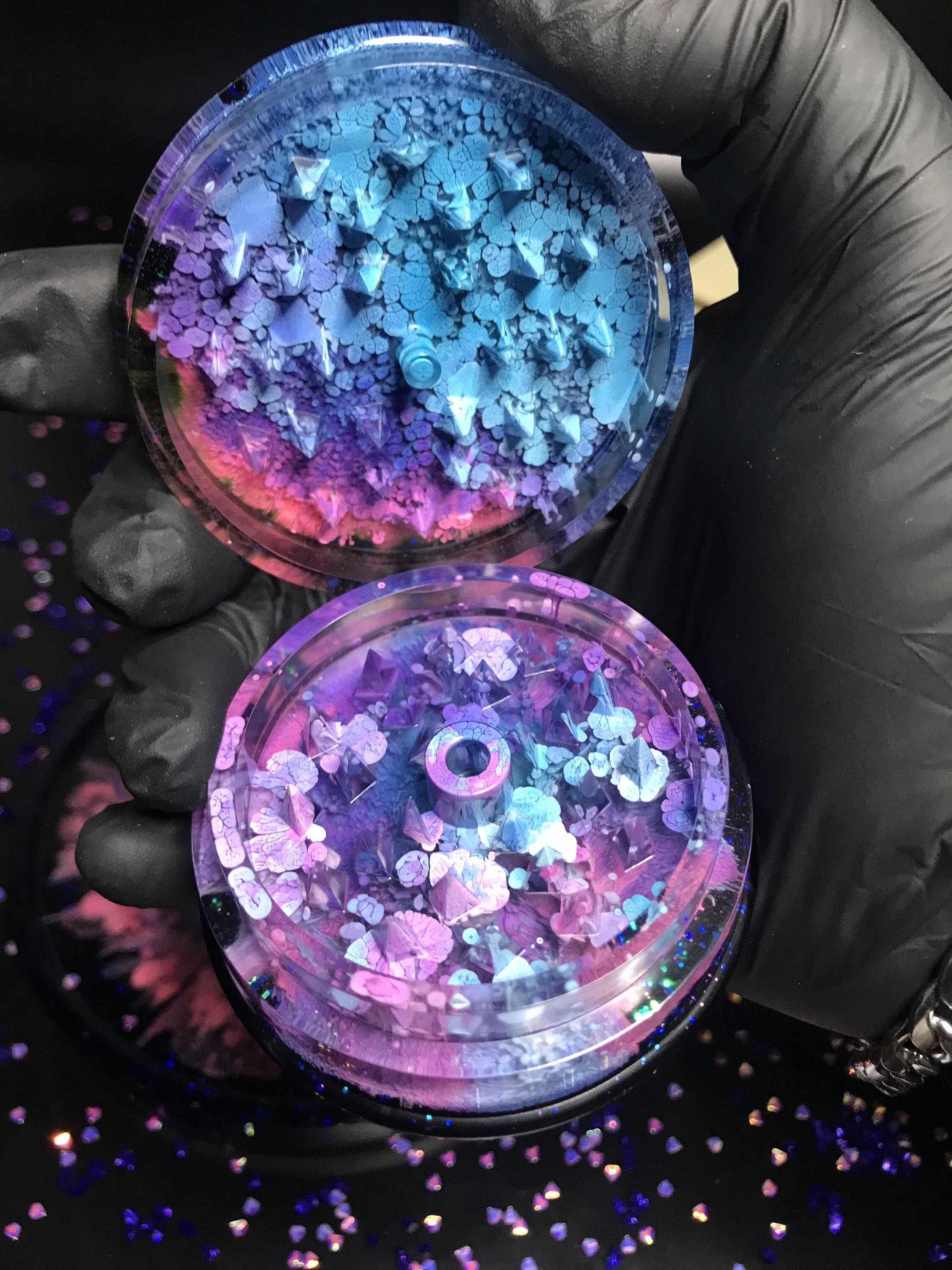 Cosmos Epoxy Grinder SET, Resin Grinder, Tobacco Tray, Epoxy Handmade ...