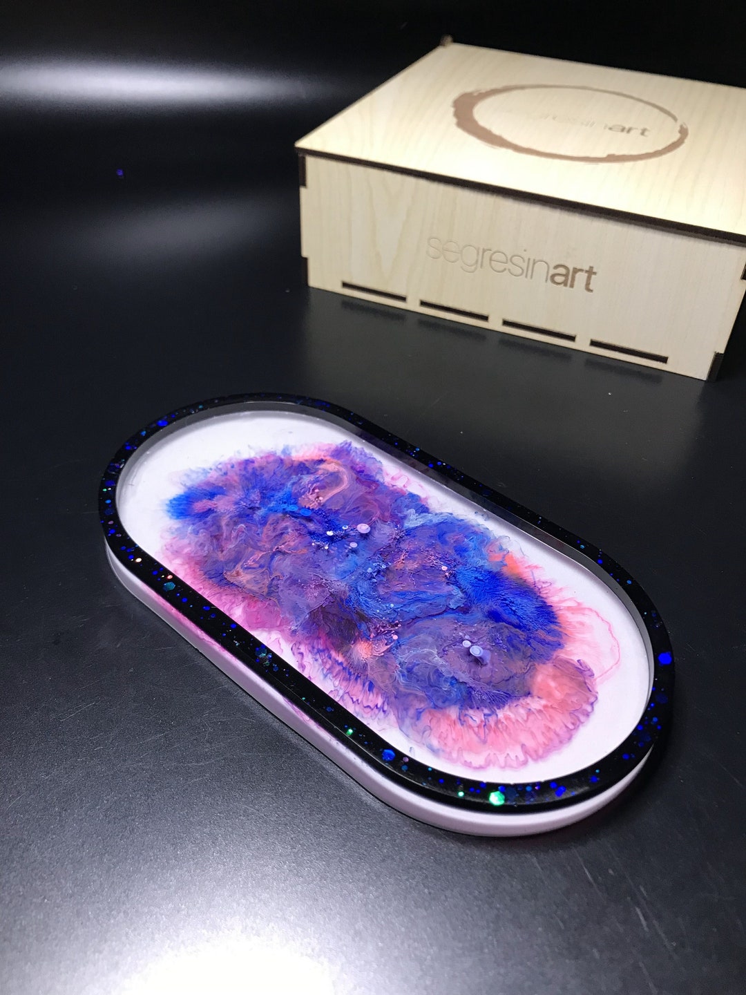 Nebula Ashtray Resin, Epoxy Ashtray, Tobacco Handcrafted Tray, Purple ...