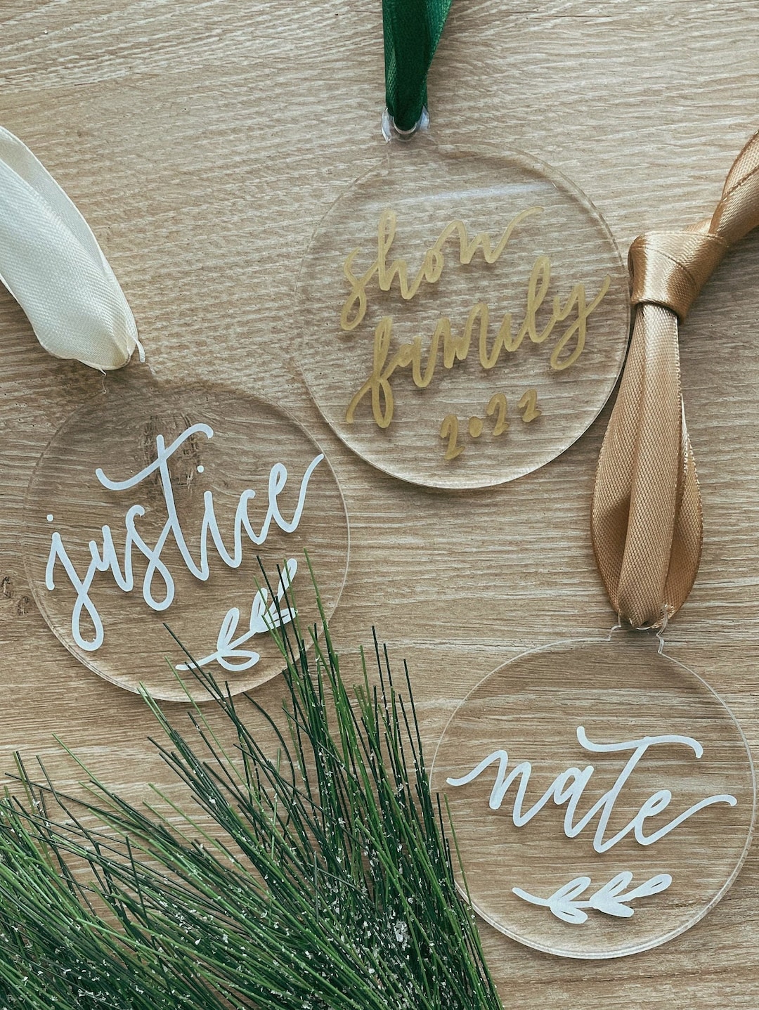 Custom Acrylic Ornament Personalized Family Baby Name 2022 First ...