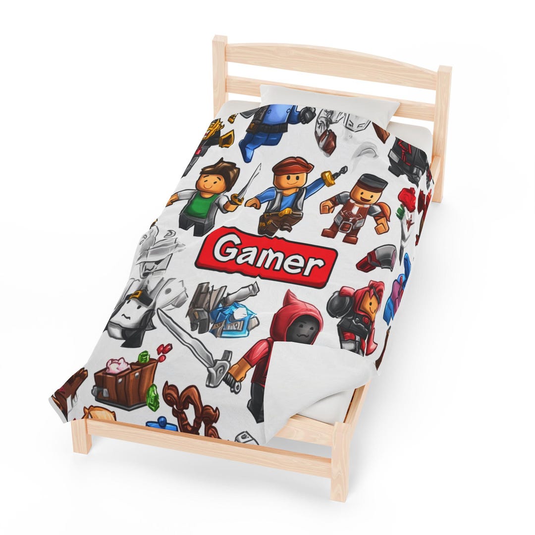 Level up Your Comfort: Gamer Collection Velveteen Plush Blanket Perfect ...
