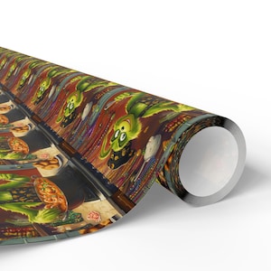 Gumbo Cookin Grinch Gift Wrap Eco-friendly Wrapping Paper Christmas and ...