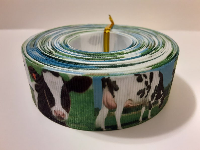 Grosgrain Ribbon 5 Yards Holstein Cows Milk Cow Dairy Farm Ranch 4-H ...