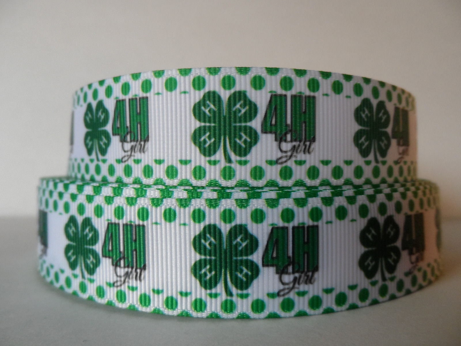 Grosgrain Ribbon 5 Yards 4-H Girl Farm Animals Head Heart Hands Health ...