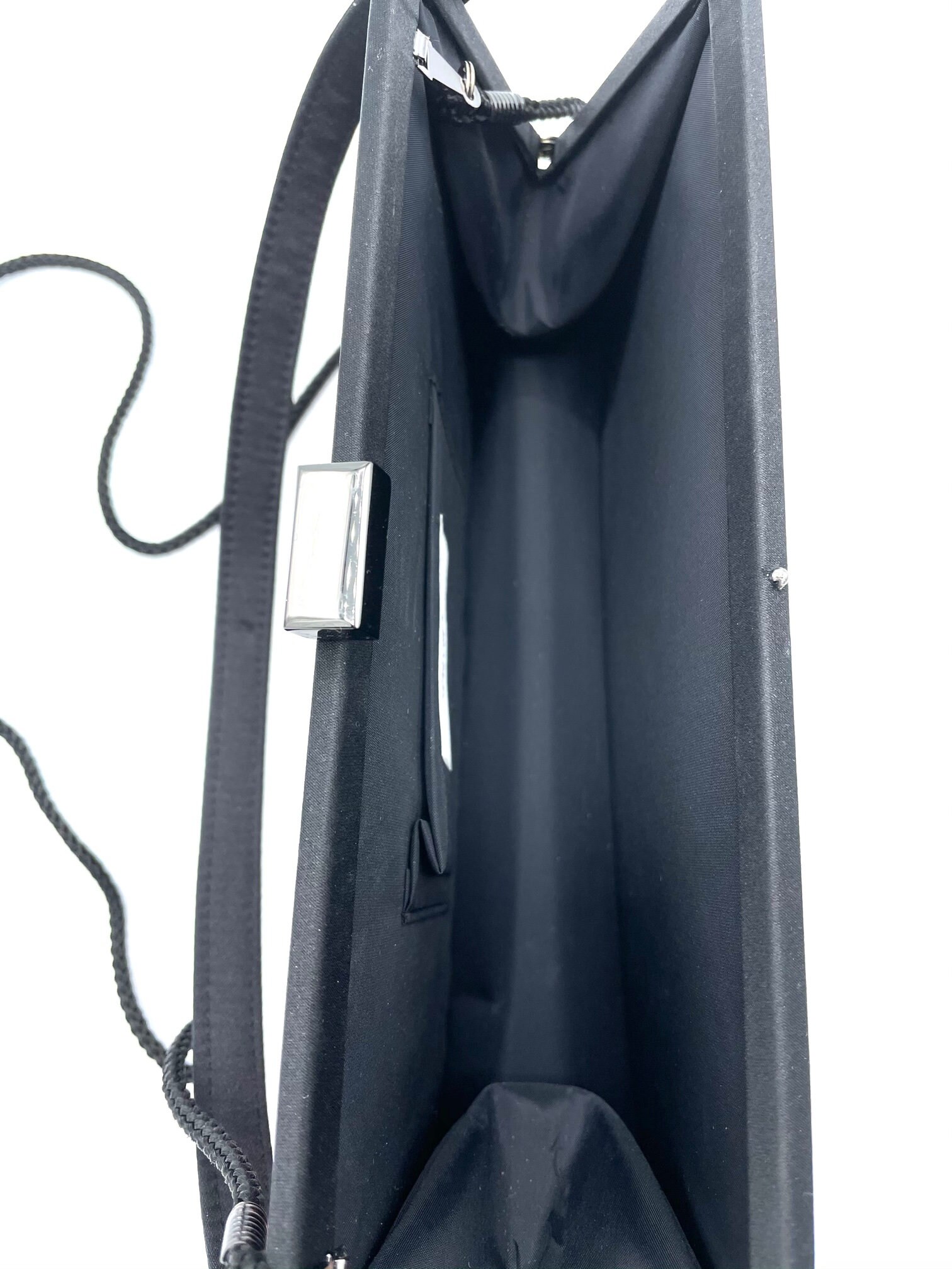 Tweed Fabric Large Trapezoid Handbag With Vintage Pin Floral ...