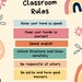 Boho Rainbow Themed Classroom Rules Poster - Etsy