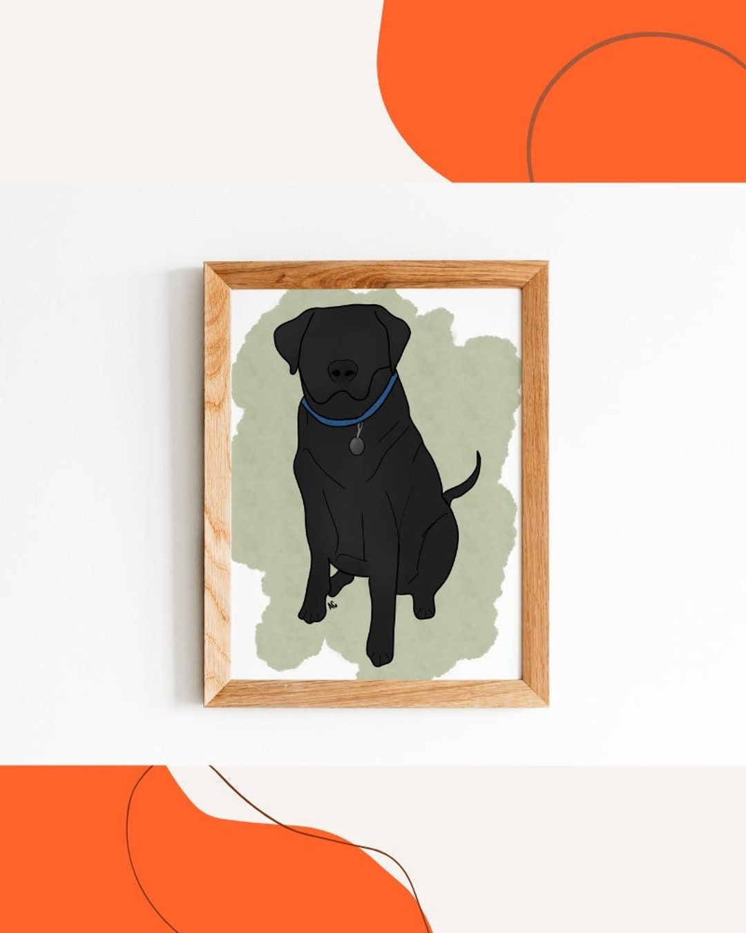 Custom Pet Minimalist Portrait & Stickers - Etsy