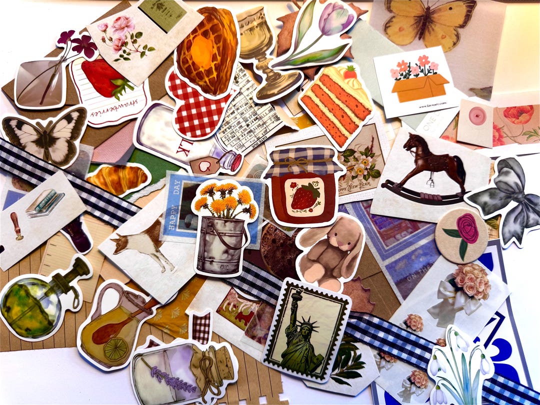Cozy Cottagecore Junk Journal Scrap Pack | Vintage Ephemera, Neutral ...